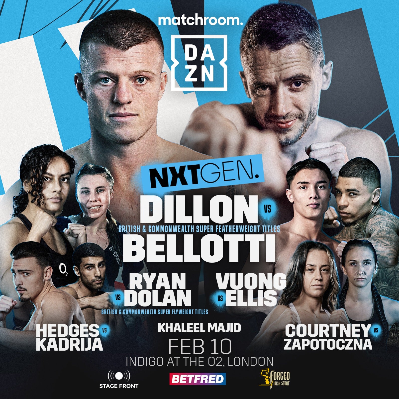 Round-by-Round: Liam Dillon vs. Reece Bellotti | DAZN - 10 February 2024 - BoxRec
