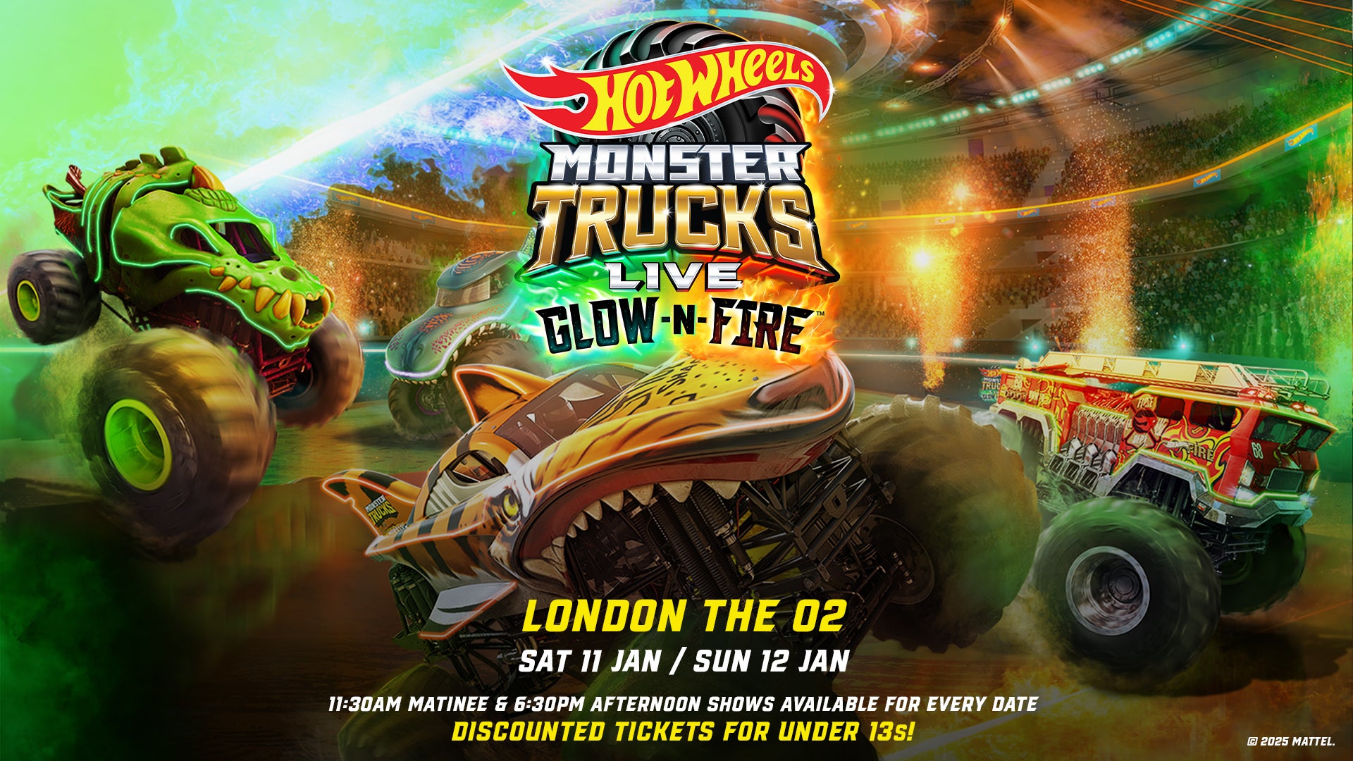 Hot Wheels Monster Trucks Live: Glow-N-Fire | The O2